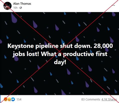Posts Inflate Job Losses From Biden S Keystone Pipeline Reversal Fact