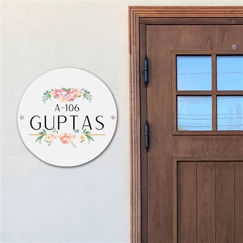 White Acrylic Name Plate Minimalist Floral Design Acrylic Nameplate For Home Nutcase White Acrylic Name Plate Minimalist Floral Design Acrylic Nameplate For Home Nutcase