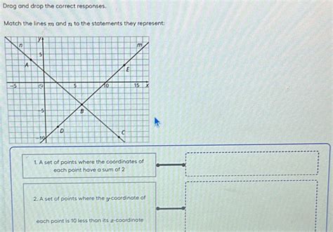 Solved Drag And Drop The Correct Responses Match The Lines M And N To The Statements They