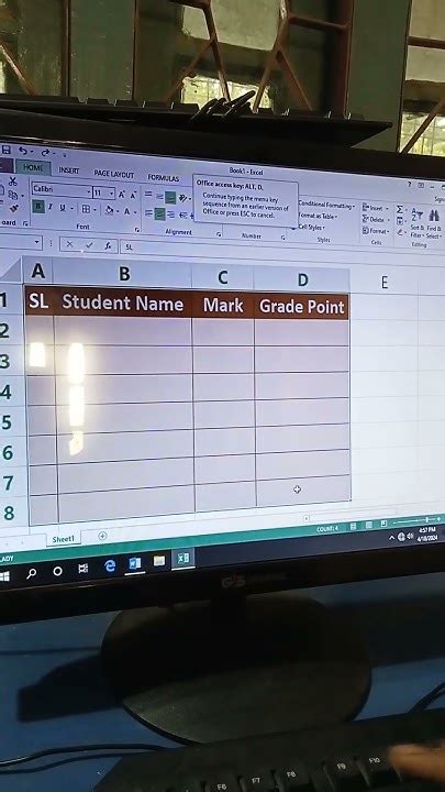 ms excel date entry form in 5 sec excel shortvideo computer shorts