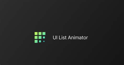 Ui List Animator Gui Tools Unity Asset Store