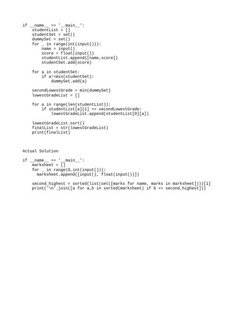 Nested List Problem Pdf