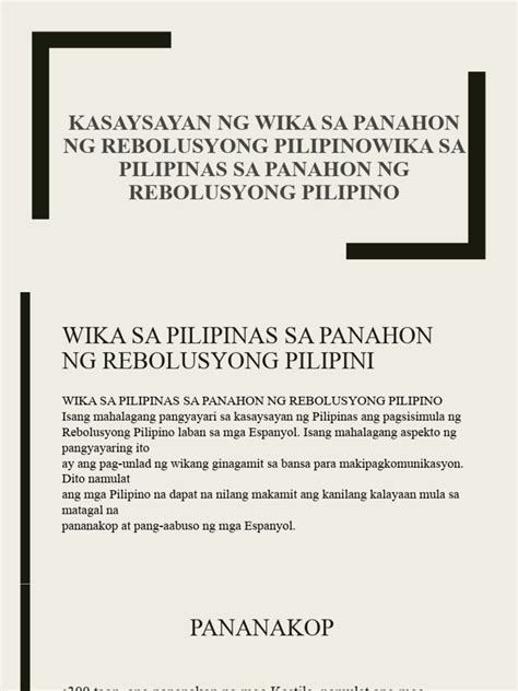 Panahon Ng Rebolusyong Pilipino Pdf