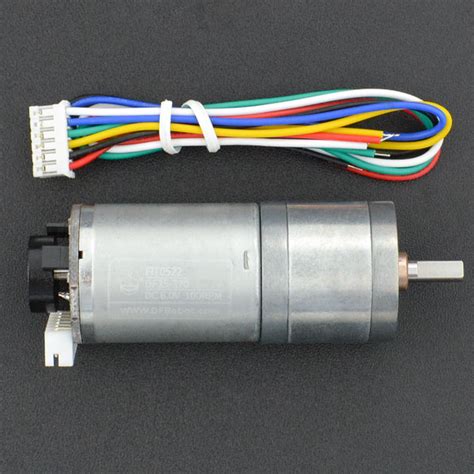 Metal DC Geared Motor W Encoder 6V 100RPM 6 5Kg Cm Australia