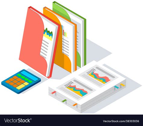 Analyze Statistical Indicators Business Data Vector Image