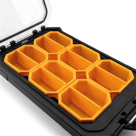 Toughbuilt 12 Compartment Stacktech Compact Low Profile Plastic Small Parts Organizer Tb B1 O