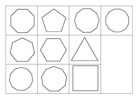 Properties Of Regular Polygons Cut And Stick Teaching Resources