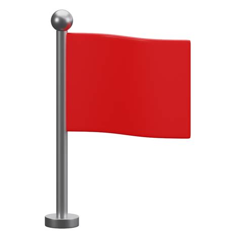 Red Flag 3d Icon 16716163 Png