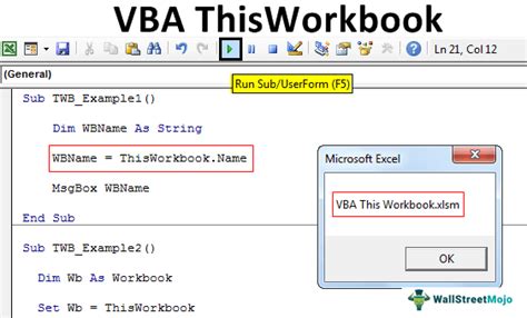 Vba Thisworkbook How To Use Thisworkbook Property In Excel Vba