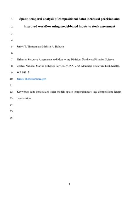 Pdf Spatiotemporal Analysis Of Compositional Data Increased Precision And Improved Workflow