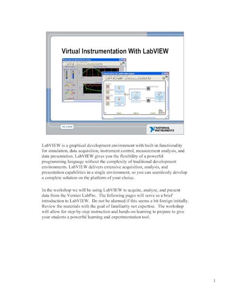 PDF Virtual Instrumentation With LabVIEW Virtual Instrumentation