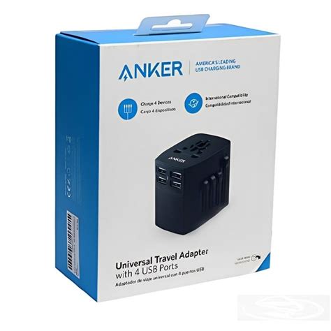 Anker Universal Travel Adapter With 4 Usb Ports