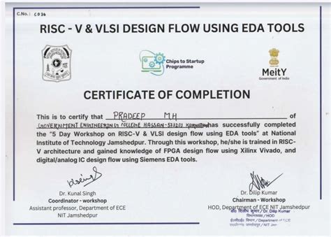 Vlsi Riscv Edatools Fpga Chipstostartup Ece Engineeringinnovation Pradeep M H