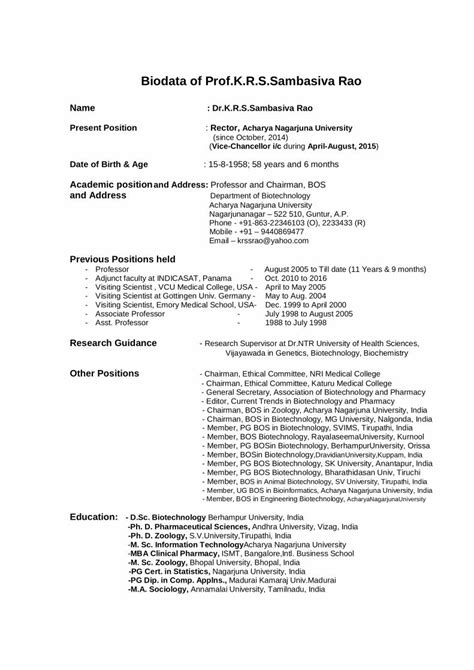 Pdf Biodata Of Profkrssambasiva Rao · Pdf Filebiodata Of Profkrssambasiva Rao