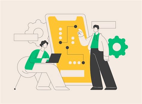 Premium Vector React Native Mobile App Abstract Concept Vector Illustration