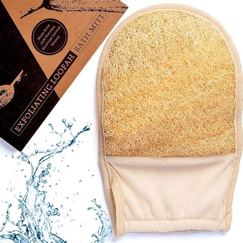 100 Natural Exfoliating Loofah Mitt A Shower Loofah Glove Crafted With Eco