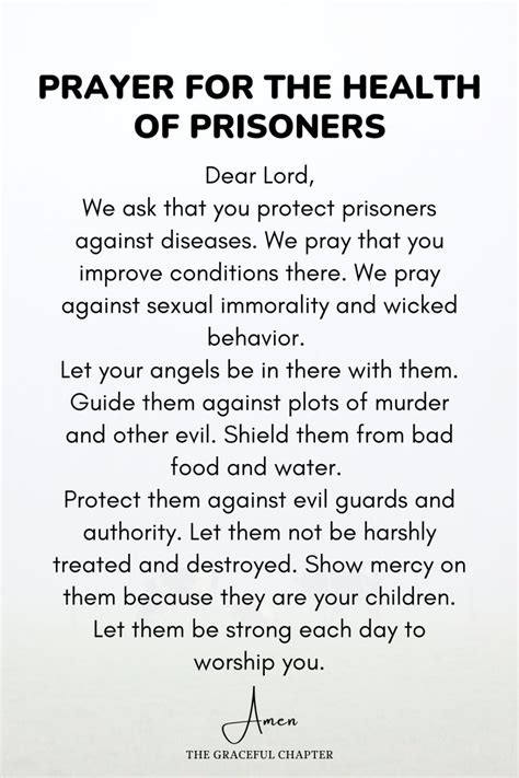 8 Inspirational Prayers For Prisoners The Graceful Chapter