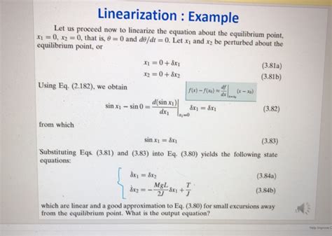 Linearization Example Let Us Proceed Now To