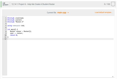 Solved Lab Activity 12141 Project 6 Help Me Create A
