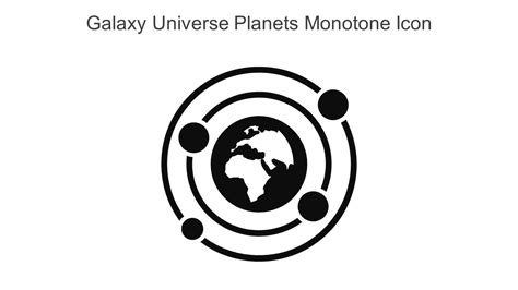 Galaxy Universe Planets Monotone Icon In Powerpoint Pptx Png And Editable Eps Format PPT Template