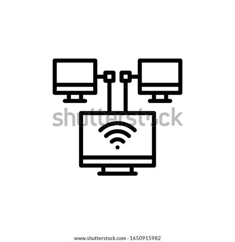 Ethernet Vector Illustration Outline Icon Information Stock Vector Royalty Free 1650915982