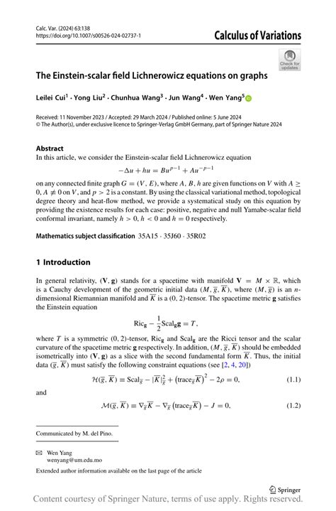 The Einstein Scalar Field Lichnerowicz Equations On Graphs