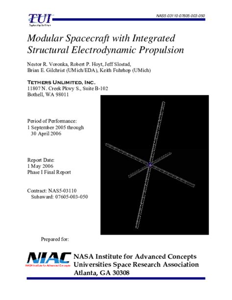 Pdf Modular Spacecraft With Integrated Structural Electrodynamic Propulsion