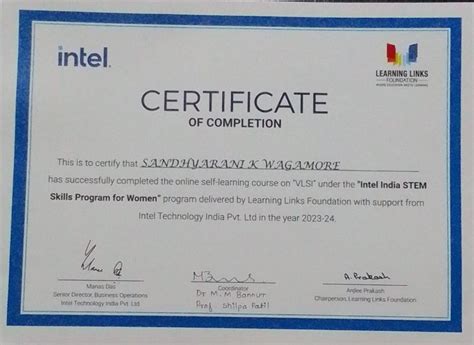 Vlsi Stem Womenintech Intel Lifelonglearning Careerdevelopment Sandhyarani K Wagamore