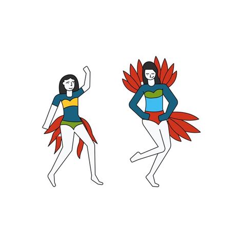 As raparigas estão a dançar Vetor Premium