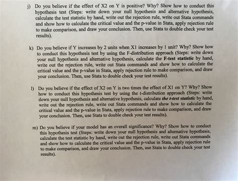 Solved Consider A Multiple Linear Model With Two Explanatory
