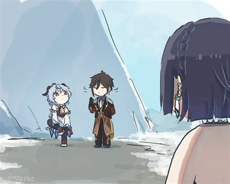 Ganyu Zhongli And Yelan Genshin Impact Drawn By Xinzoruo Danbooru