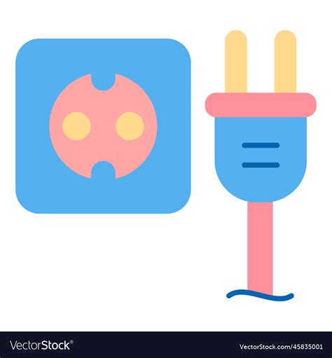 Electrical Socket And Plug Royalty Free Vector Image
