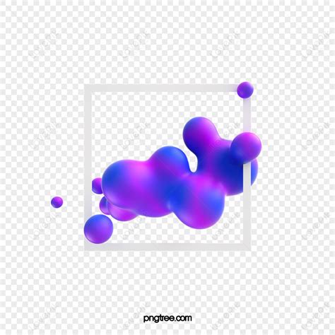 블루 퍼플 유체 그라데이션 3d 테두리 일러스트분홍사업 Png 일러스트 무료 다운로드 Lovepik