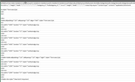 Csv And Html As One Of The Column Stack Overflow