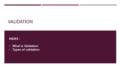 Validation Of Web Development Internet