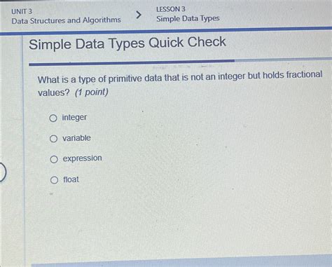 Solved Unit 3lesson 3data Structures And Algorithmssimple