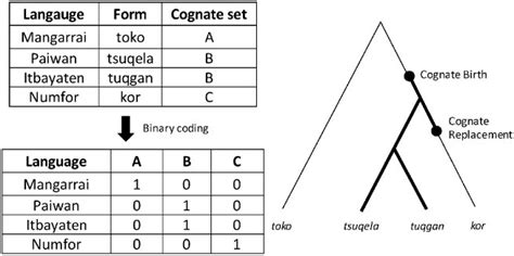 An Example Of Forms Grouped Into Cognate Sets From Four Austronesian Download Scientific