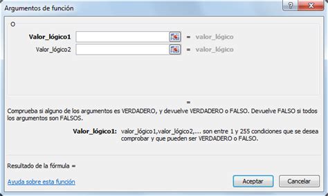 La función O en Excel Excel Total