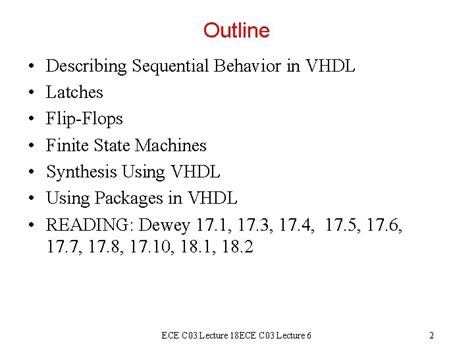 Lecture 18 Vhdl Modeling Of Sequential Machines Prith