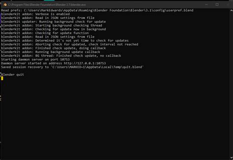 Console Hangs Open After Blender Is Closed · Issue 66 · Blenderkit