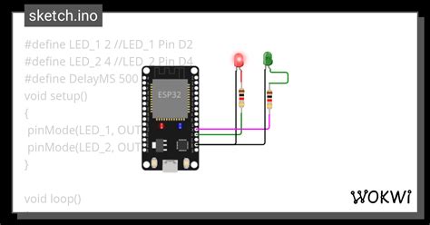 Ex2blinkledcnt Wokwi Esp32 Stm32 Arduino Simulator