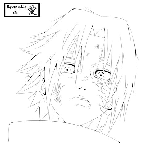 Sasuke Uchiha Curse Mark Lineart By Kohaku Art On Deviantart