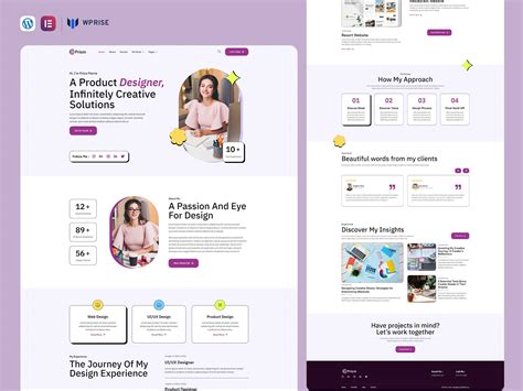 Prism Creative Portfolio And Agency Elementor Template Wprise