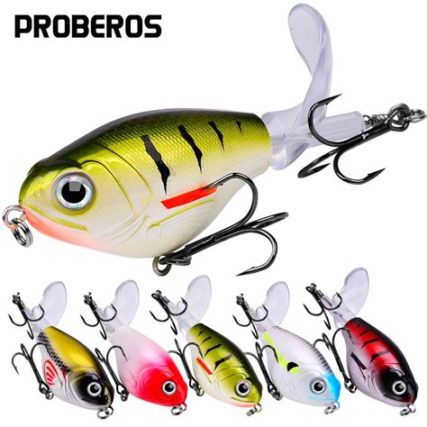 Floating Propeller Fishing Lure Spin Bait Tractor Pencil Bionic Noise Whirling Hard Bait Fish