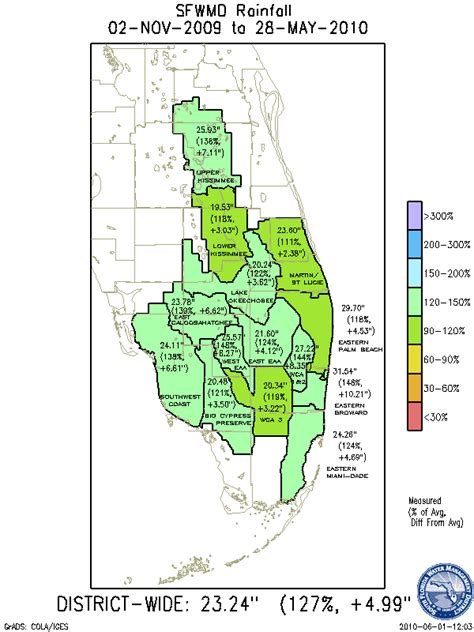 Sfwmd Ready For Rainy Season Rainfall Map South Florida Water