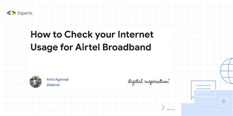 How To Check Your Internet Usage For Airtel Broadband