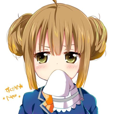 Safebooru 1girl Ahoge Bangs Blush Bow Bowtie Brown Hair Character Name Close Up Copyright Name