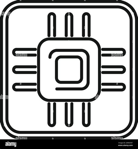 Square Cpu Chip Icon Representing Computing Power Processing Speed