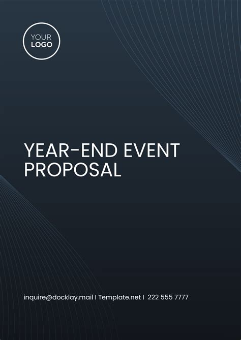 Free Year End Event Proposal Template To Edit Online