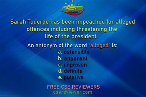 Cse Reviewer Ph 📣 Vocabulary Time Dont Forget To Check Out More